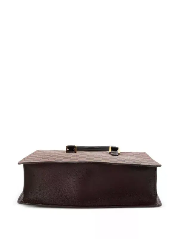 LOUIS VUITTON Damier Pm Sac Plat Tote Bag - Brown