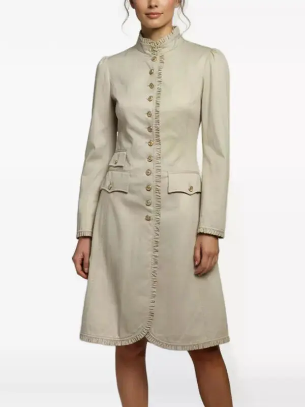 Dolce & Gabbana Ruffle-trim Trench Coat
