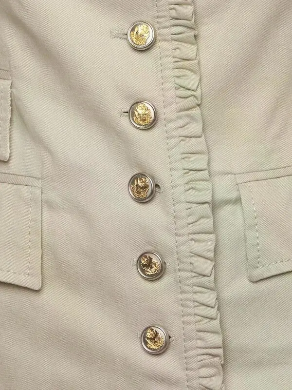Dolce & Gabbana Ruffle-trim Trench Coat