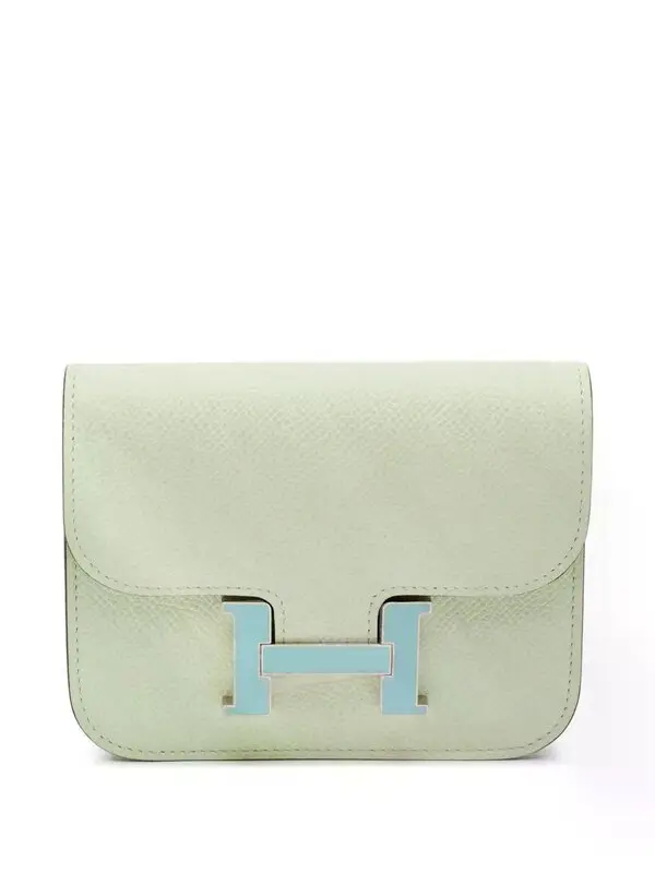 Hermès Slim Constance Epsom Leather Wallet - Green
