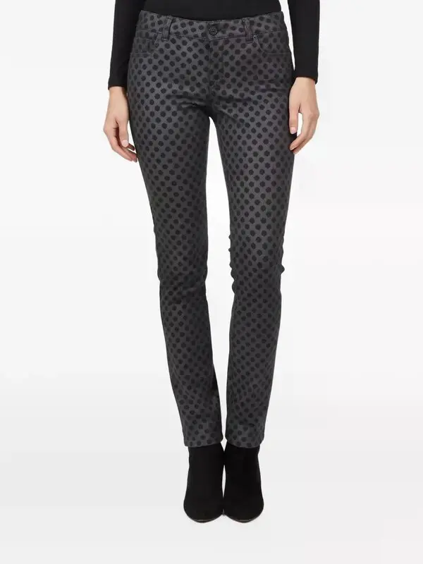 Dolce & Gabbana Polka Dot Slim-fit Jeans - Grey