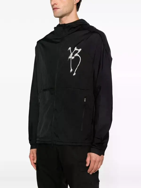 Y3 Graphic-print Hooded Jacket