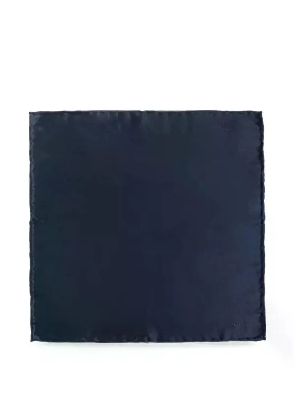 FERRAGAMO Logo-debossed Silk Pocket Square
