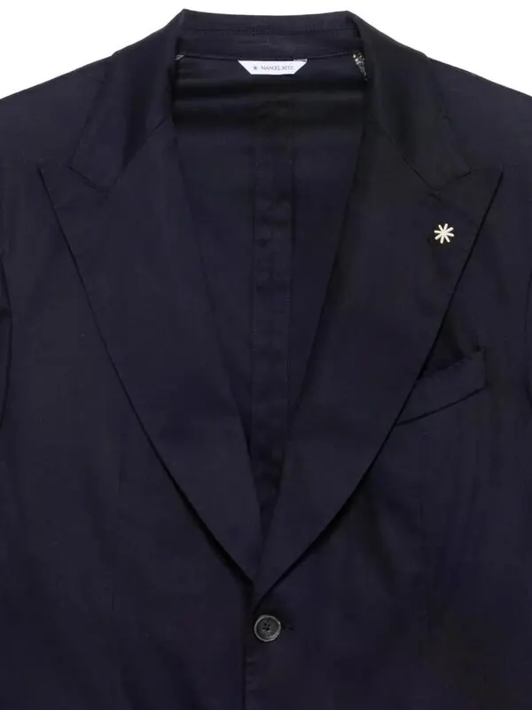 MANUEL RITZ Peak-lapel Button-fastening Blazer