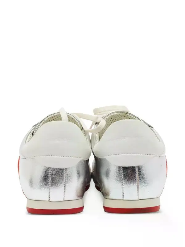 CHRISTIAN LOUBOUTIN My K Low Lace-up Sneakers - Silver
