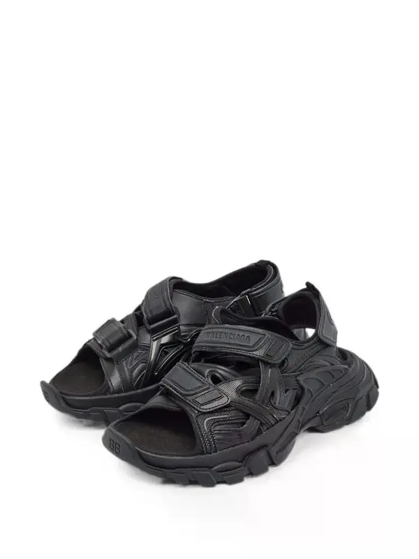 Balenciaga Track Slingback Sandals - Black