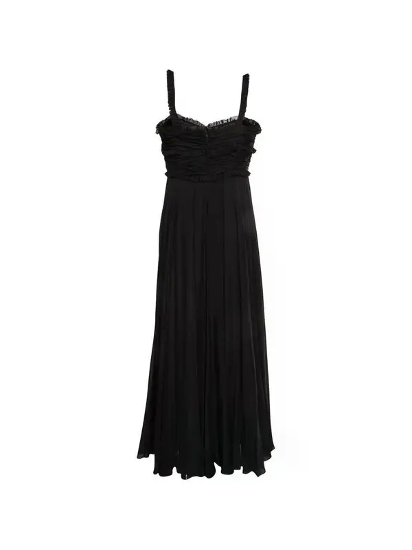 Carolina Herrera Crepe Bustier Maxi Dress - Black
