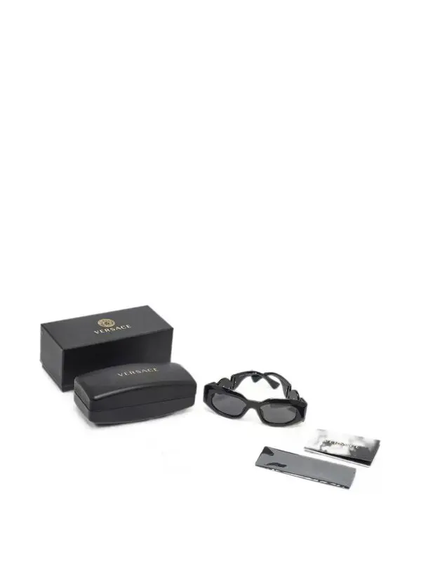 Versace Medusa Hardware Rectangle-frame Sunglasses