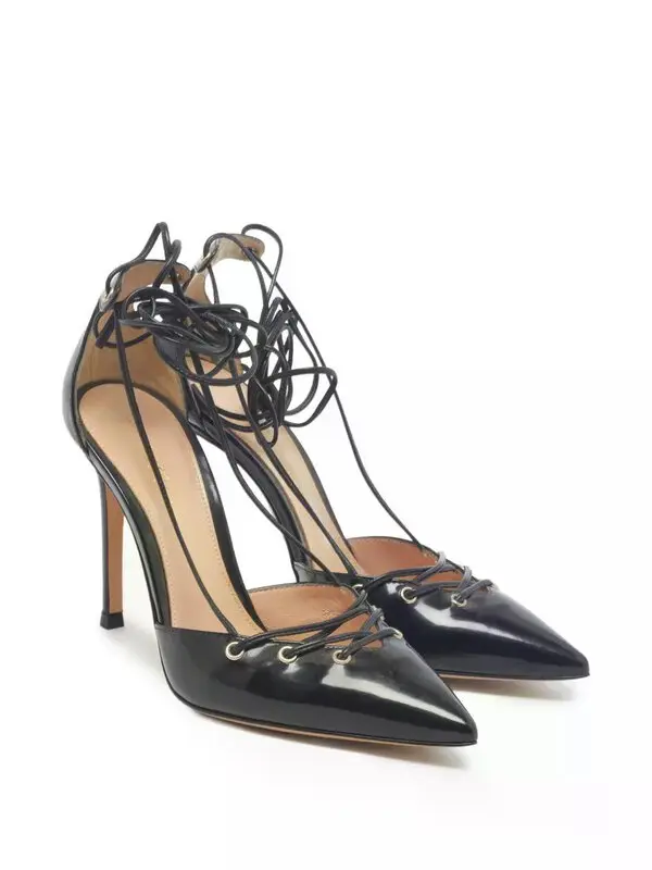GIANVITO ROSSI Lace-up Pointed-toe Pumps