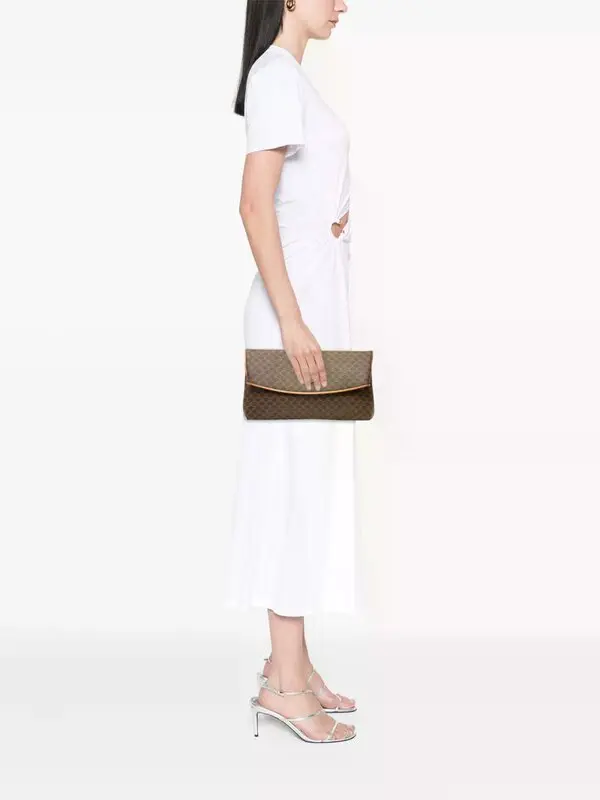 Celine 2007 Macadam Coated Canvas Clutch Bag