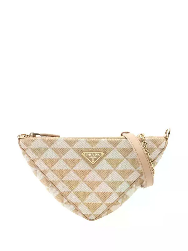 Prada Mini Triangolo Jacquard Satchel
