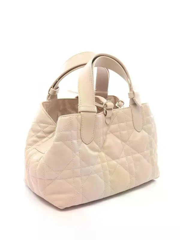 Dior 2003-2004 Small Calfskin Macrocannage Toujours Handbag - Neutrals
