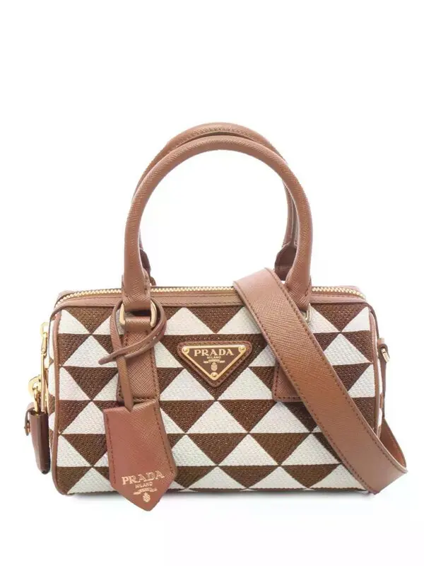 Prada 2013-2026 Mini Symbole Triangolo Satchel - Brown
