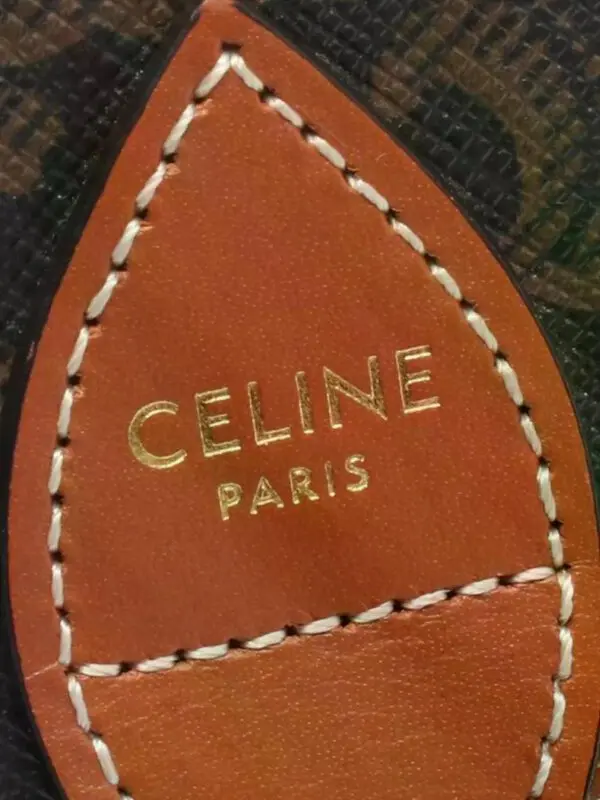Celine 2000-2026 Medium Triomphe Coated Canvas Folco Crossbody Bag