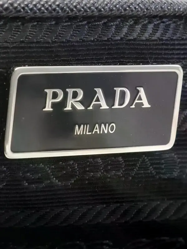 Prada Saffiano Trimmed Tessuto Messenger Bag - Black