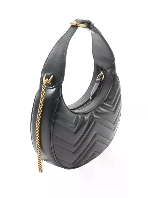 Gucci Mini Gg Marmont Half Moon Satchel Bag