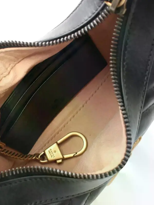 Gucci Mini Gg Marmont Half Moon Satchel Bag