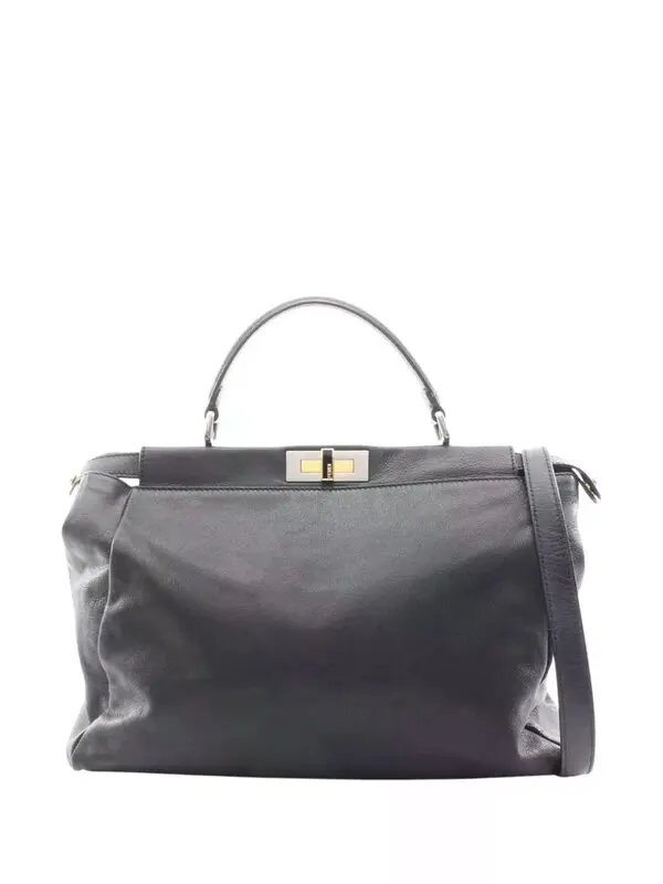 Fendi 2000-2010 Large Goatskin Peekaboo Iconic Satchel