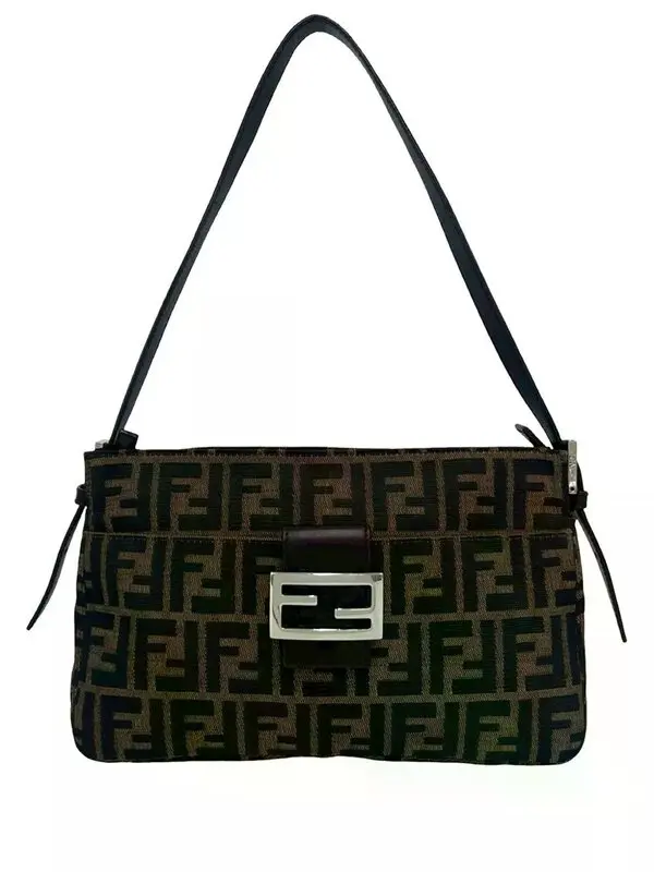 Fendi 1997-2010 Zucca Canvas Shoulder Bag