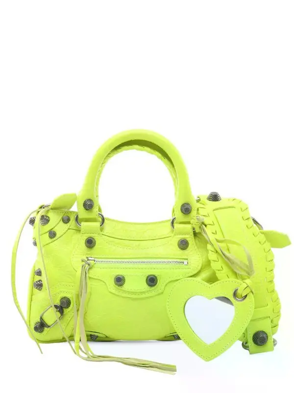 Balenciaga Arena Lambskin Neo Cagole Xs Satchel - Yellow
