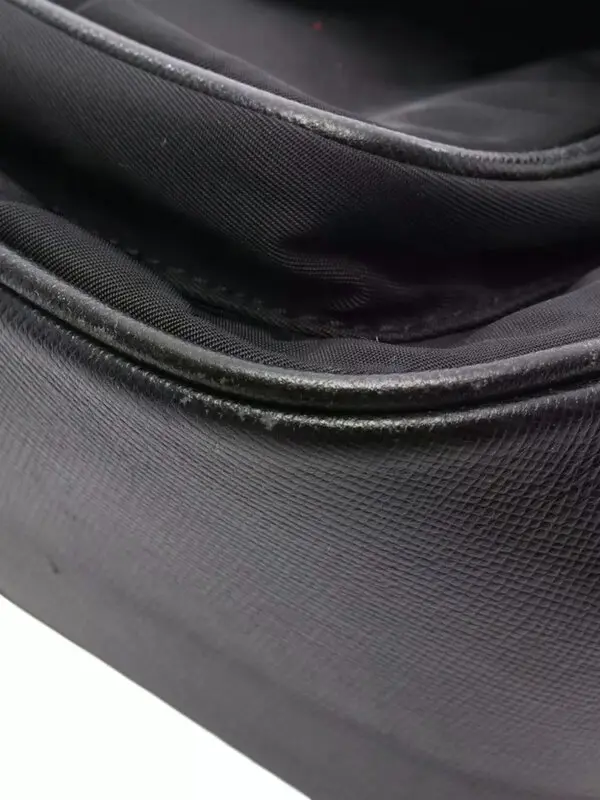 Prada 1990-2000 Saffiano Trimmed Tessuto Shoulder Bag
