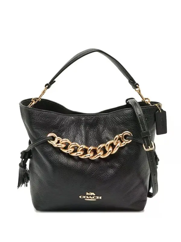 COACH Andy Drawstring Shoulder Bag With Gold-tone Hardware - Black