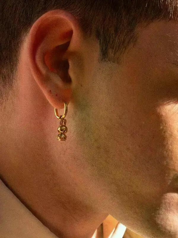 ANDRES GALLARDO Miffy Pendant Single Hoop Earring