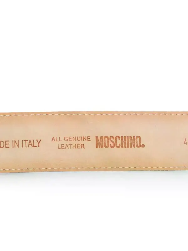 Moschino Logo-buckle Leather Belt