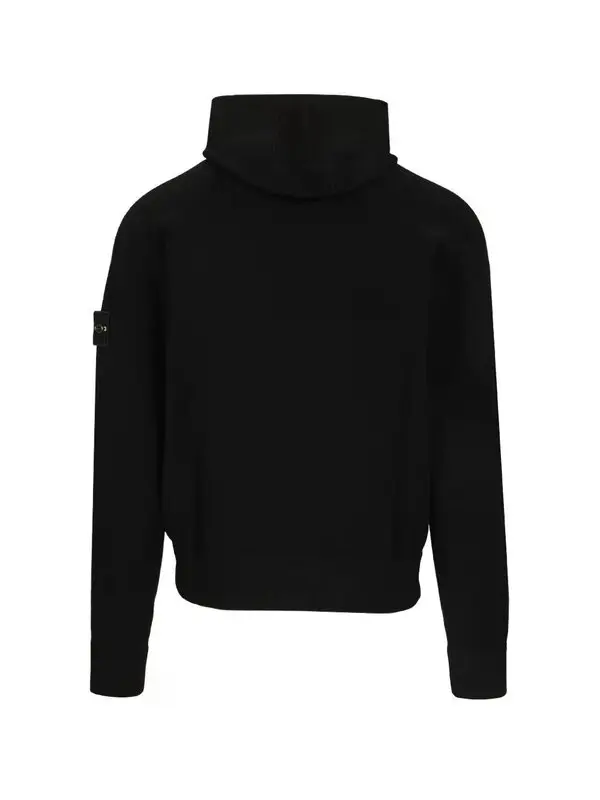 Stone Island Logo Patch Zip-up Hoodie
