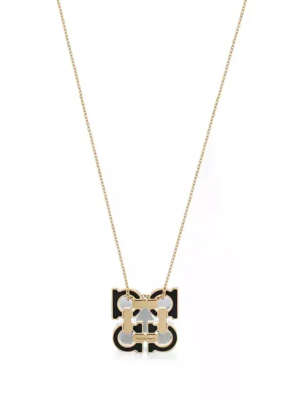 FERRAGAMO Tone Logo Pendant Necklace