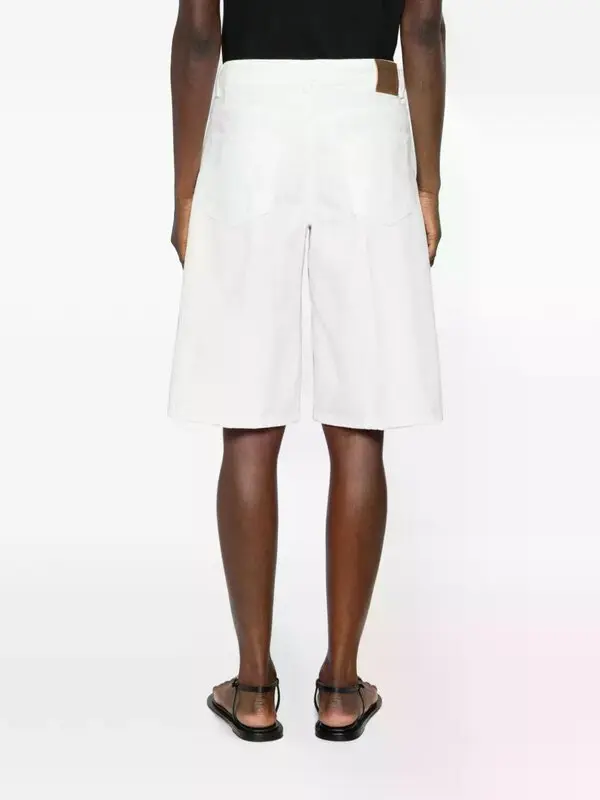 TOTEME Knee-length Denim Shorts - White