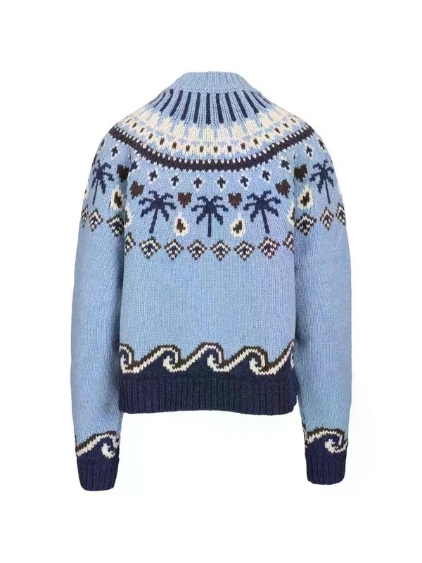 Alanui Fair Isle Palm-tree Sweater