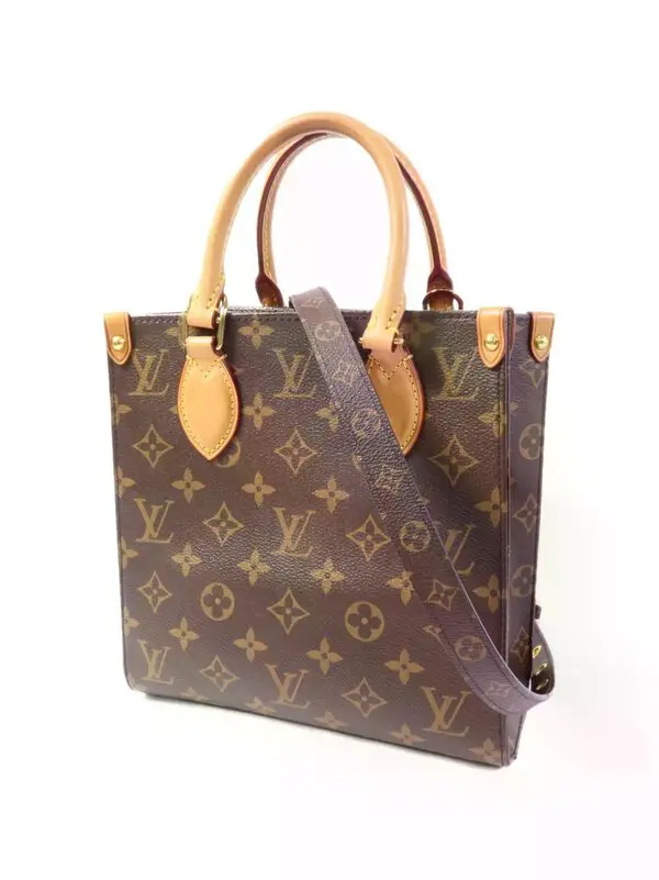 LOUIS VUITTON Sac Plat Bb Monogram Tote Bag - Brown