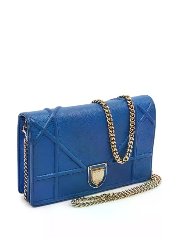 Dior Diorama Leather Wallet - Blue