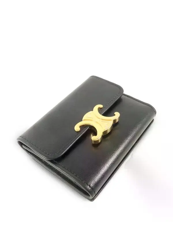 Celine Triomphe Tri-fold Calfskin Wallet