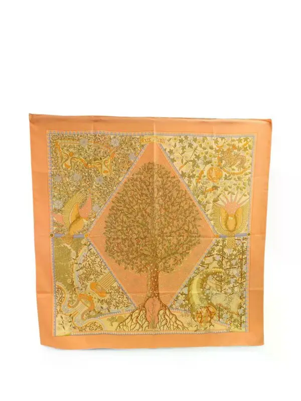Hermès Axis Mundi Scarf - Orange