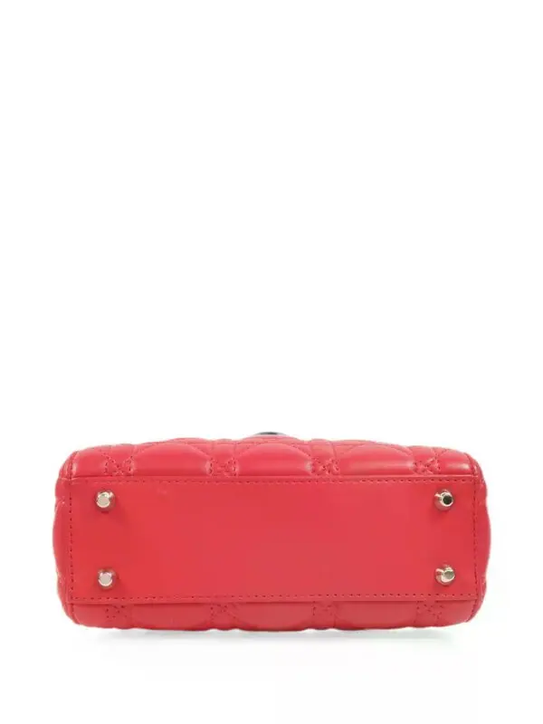 Dior Mini Lady Lambskin Tote Bag - Pink