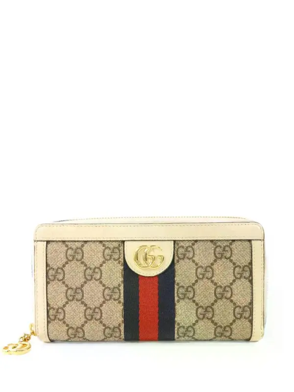 Gucci Gg Supreme Web Stripe Wallet