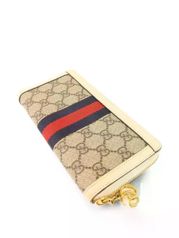 Gucci Gg Supreme Web Stripe Wallet