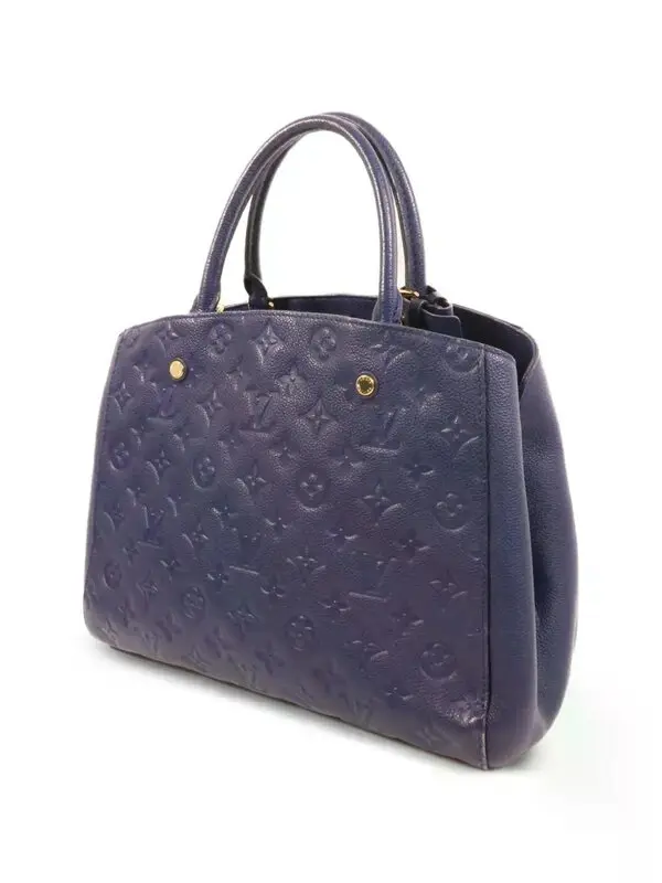 LOUIS VUITTON Monogram Empreinte Montaigne Shoulder Bag - Blue
