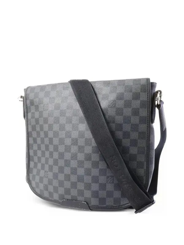 LOUIS VUITTON Damier Graphite Daniel Shoulder Bag - Black