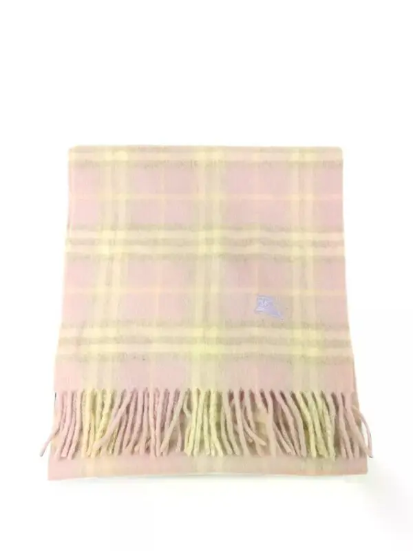 Burberry Check-print Fringed Scarf