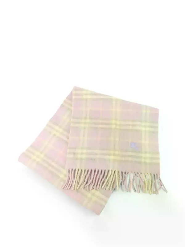 Burberry Check-print Fringed Scarf