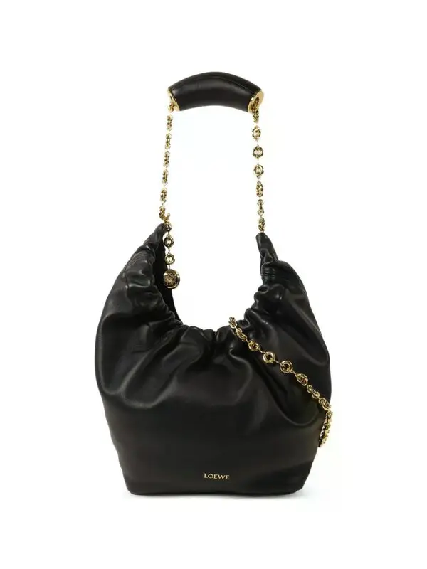 Loewe Small Squeeze Lambskin Shoulder Bag - Black
