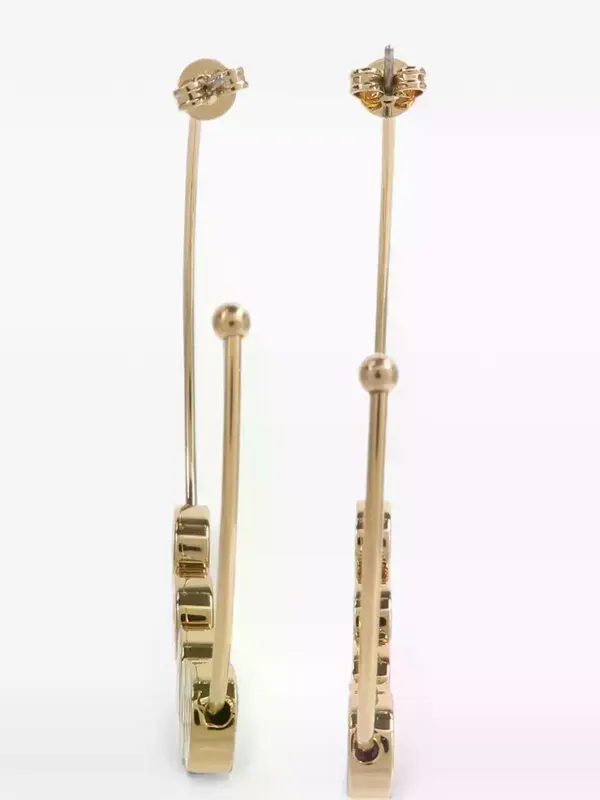 COACH VINTAGE Enamel Detail Hoop Earrings