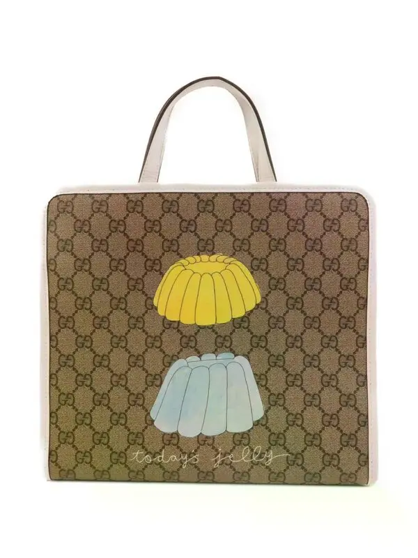 Gucci Gg Supreme Canvas Tote Bag With Cat Print