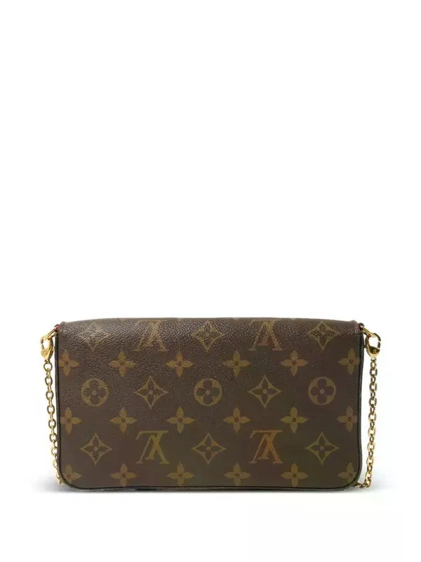 LOUIS VUITTON Felicie Pochette Monogram Canvas Shoulder Bag - Brown