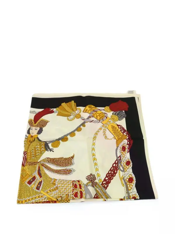 Hermès Equestrian-print Scarf - Neutrals