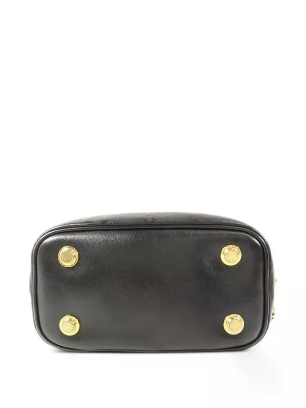 LOUIS VUITTON Vanity Case Two-way Leather Tote Bag - Black