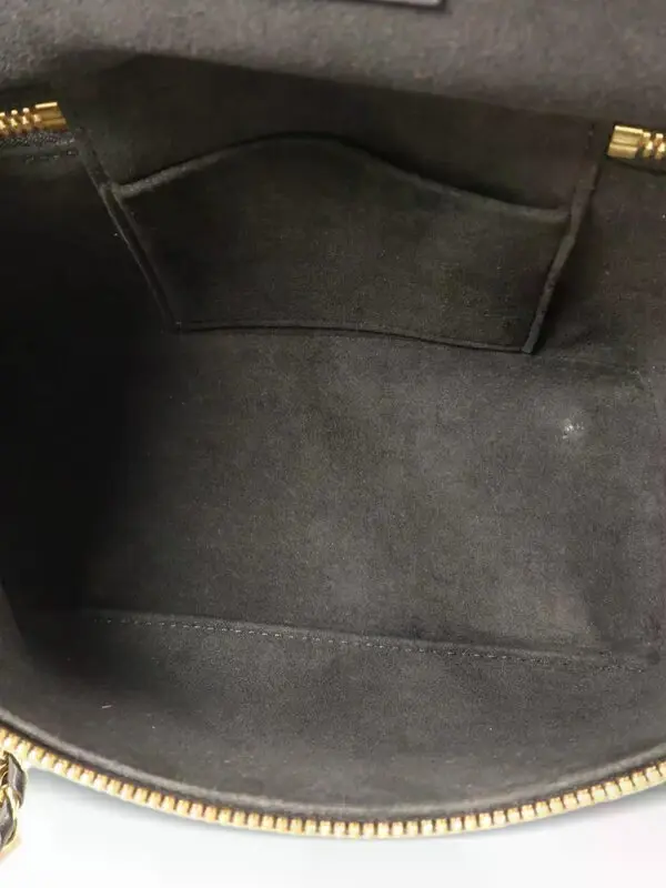 LOUIS VUITTON Vanity Case Two-way Leather Tote Bag - Black